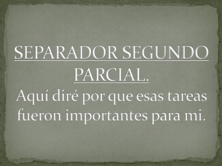 Separador Segundo Parcial | PDF