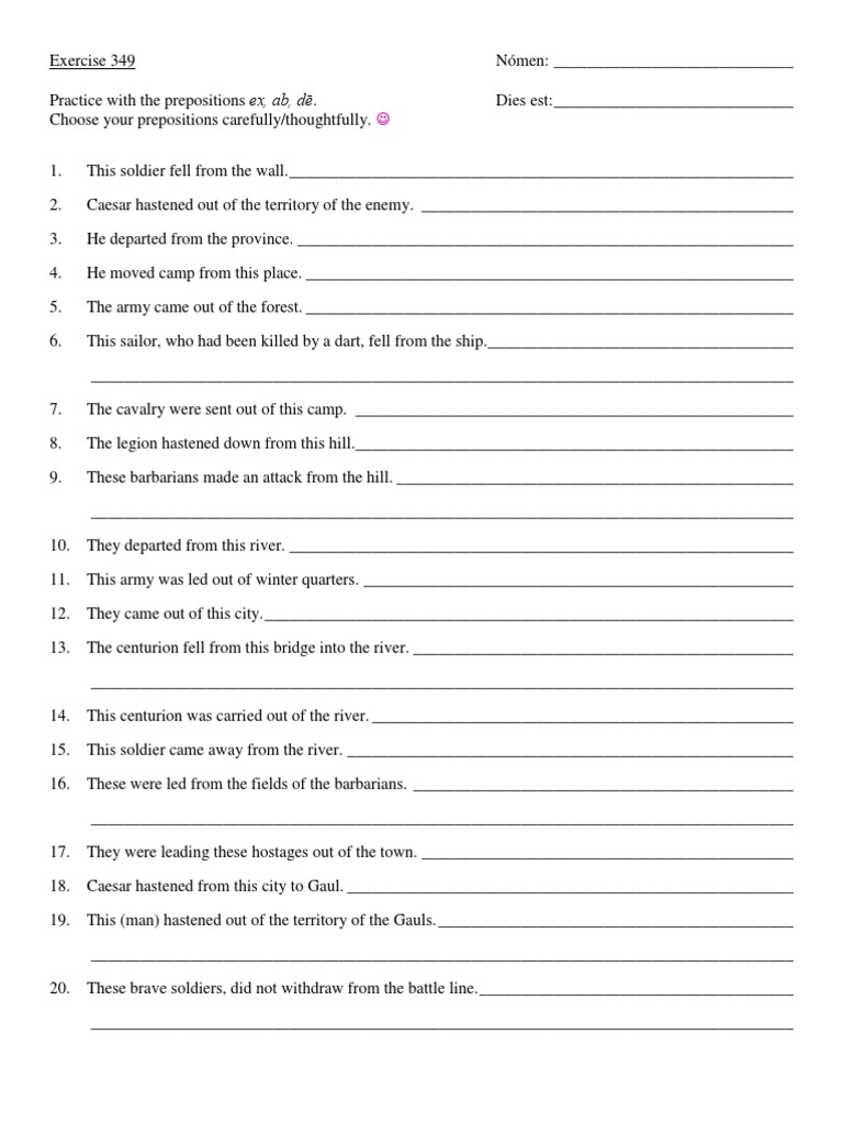 Lesson 32 Exercises Henle FYL | PDF