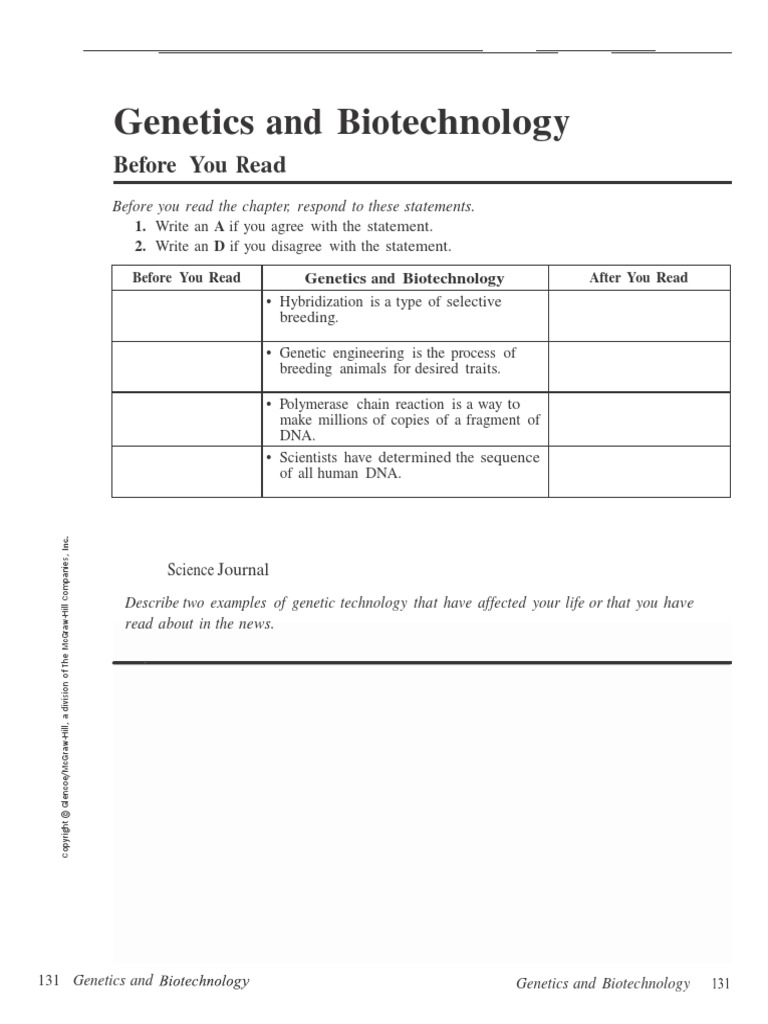 Genetics and Biotechnology | PDF | Genotype | Genetics