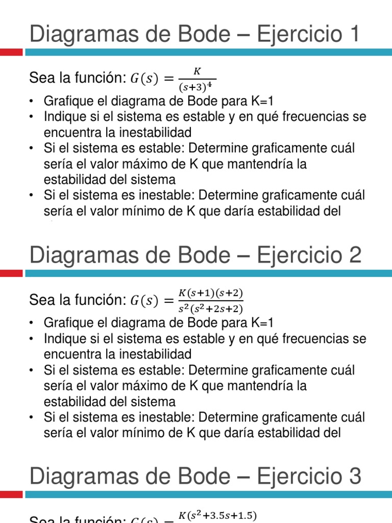 Ejercicios BODE | PDF | Métodos y materiales de enseñanza