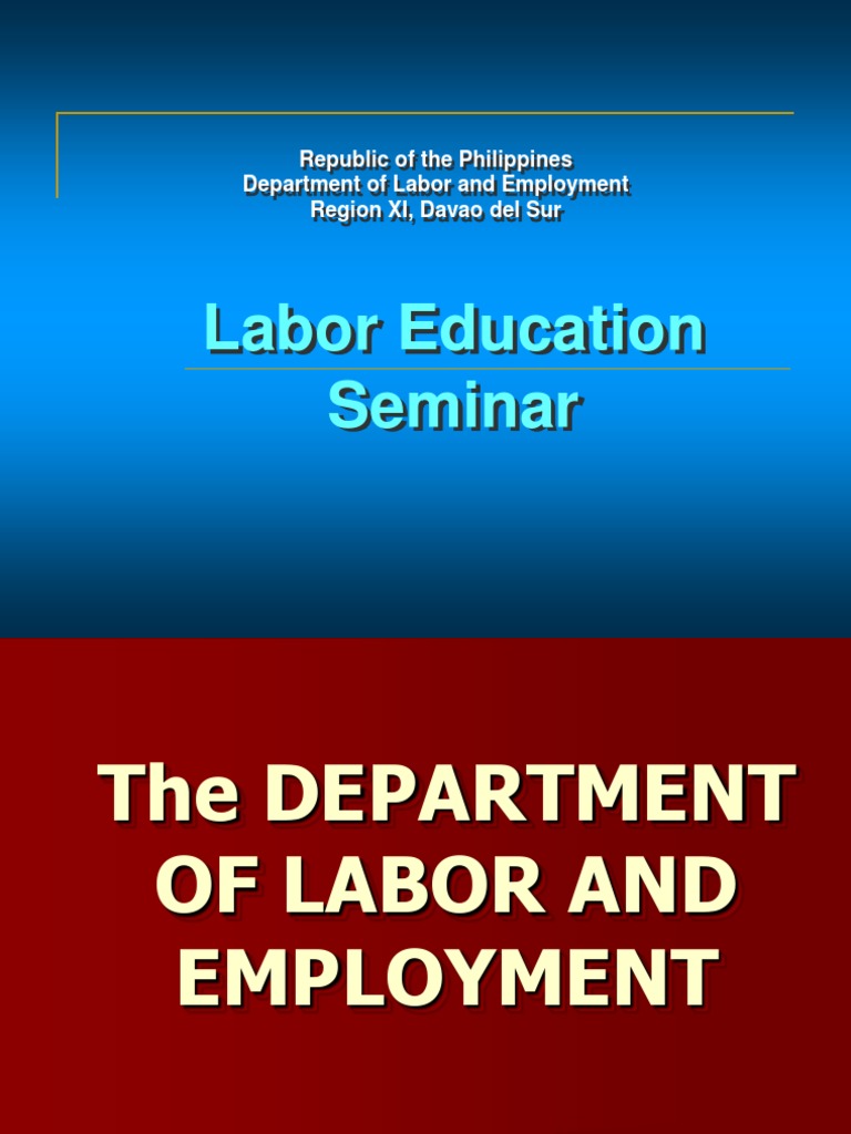 Labor Education Seminar | PDF | Employment | Welfare