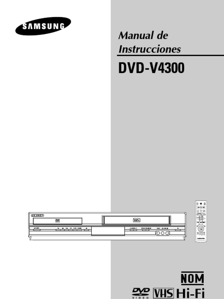 MU Combo Samsung DVD-V4300 | PDF | Grabadora de vídeo | Televisión