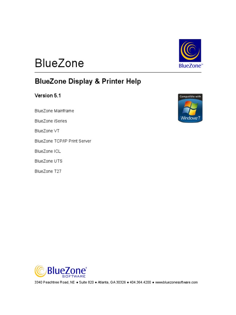 BlueZone Display & Printer Help | PDF | Mainframe Computer | Ibm System I