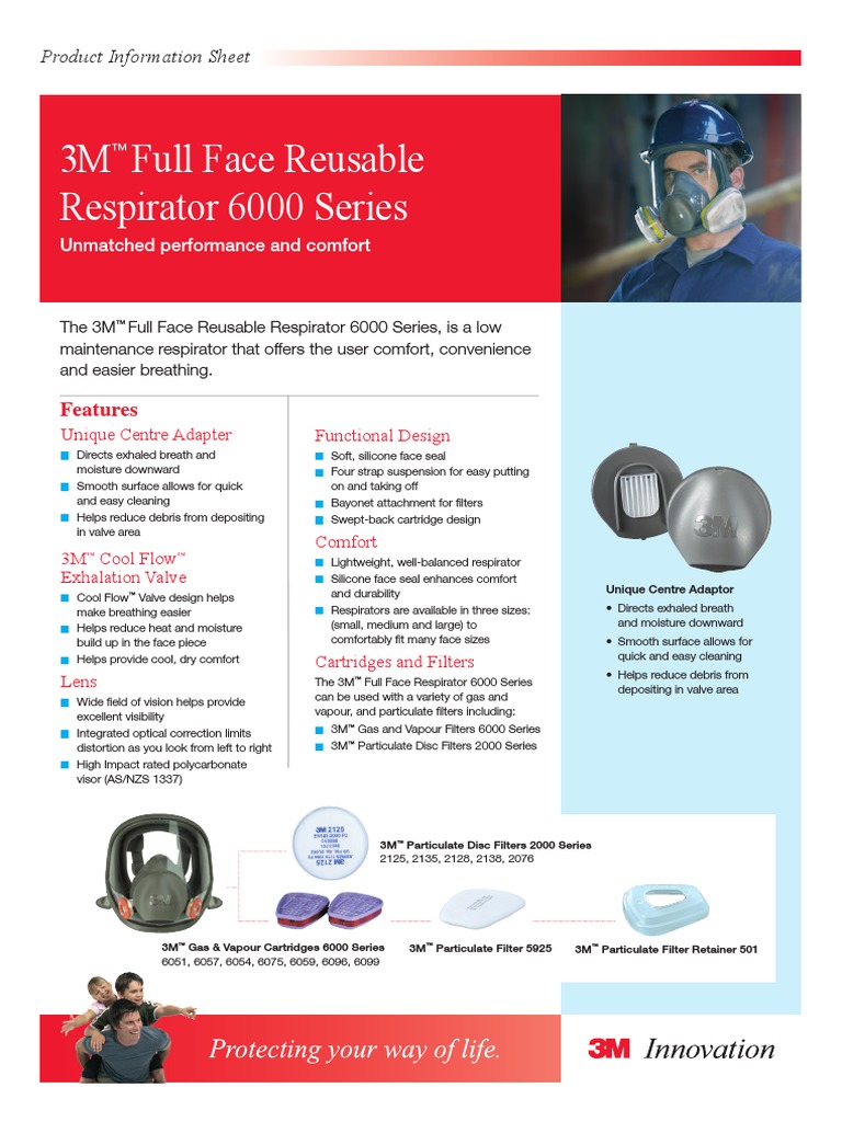 3M™ Reusable Full Face Mask Respirator 6900 | PDF | Equipment ...
