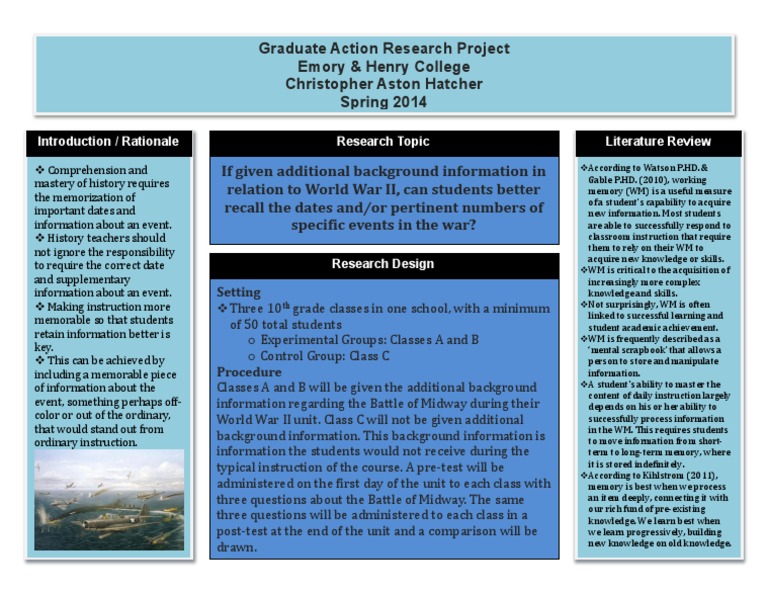 Action Research Poster Edit | PDF | Memory | Educational Psychology