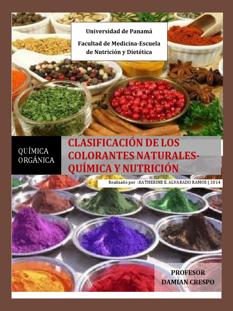 Clasificación de Los Colorantes _naturales | Comida y bebida | Comida y ...
