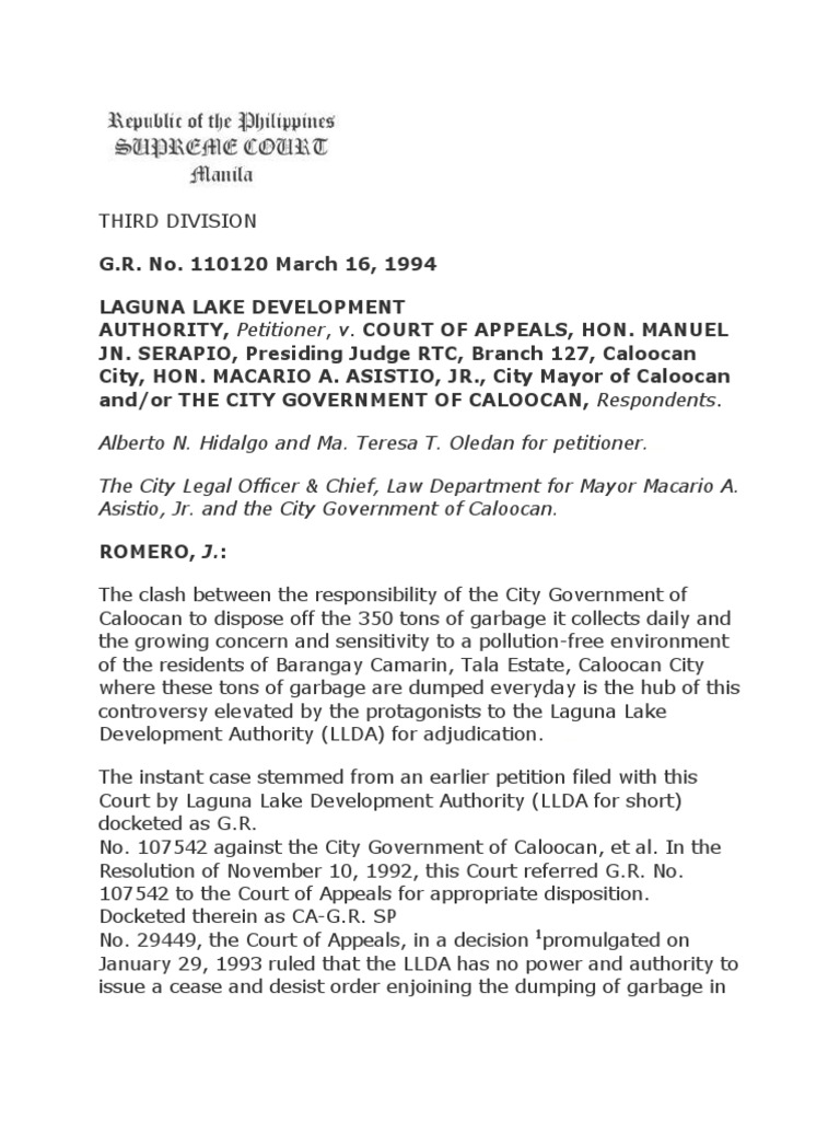 LLDA Vs COA | PDF | Writ Of Prohibition | Injunction