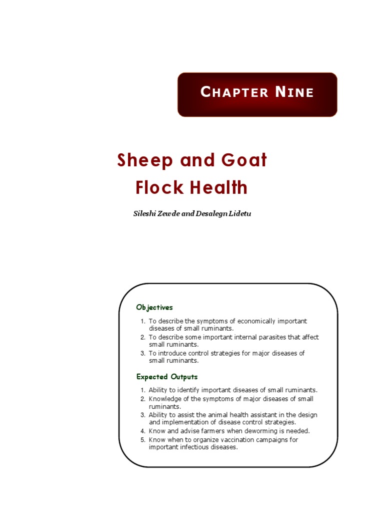 Chapter 9 - Sheep and Goat Flock Health | PDF | Sheep | Transmission ...