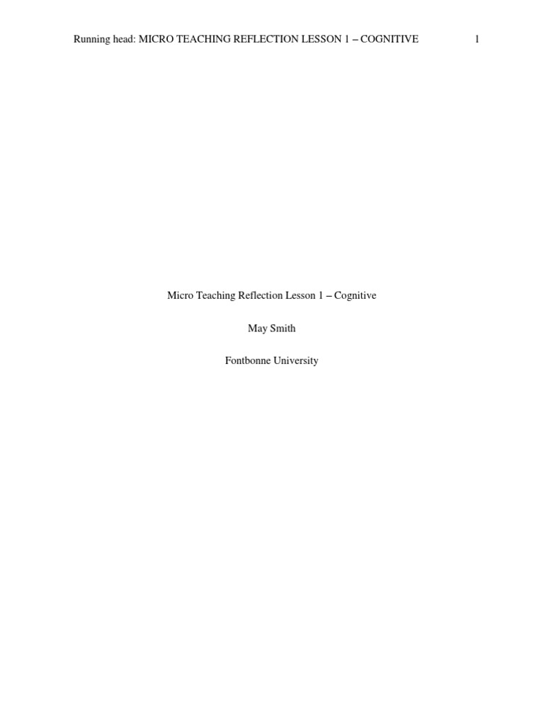 Micro Teaching Reflection Insights | PDF | Lesson Plan | Adolescence