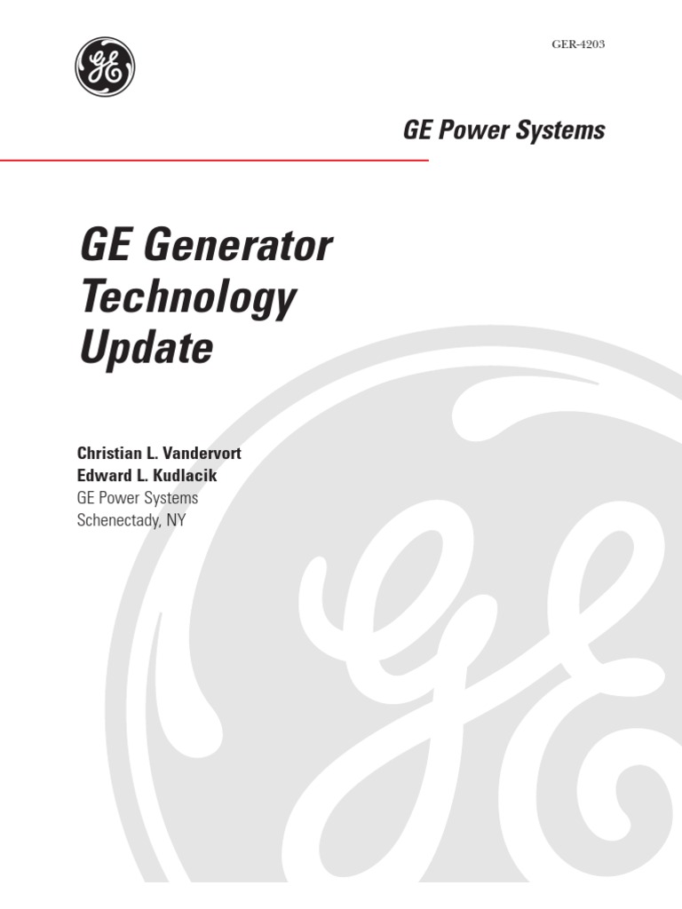 GE Generator Technology Update | PDF | Design For Six Sigma | Insulator ...