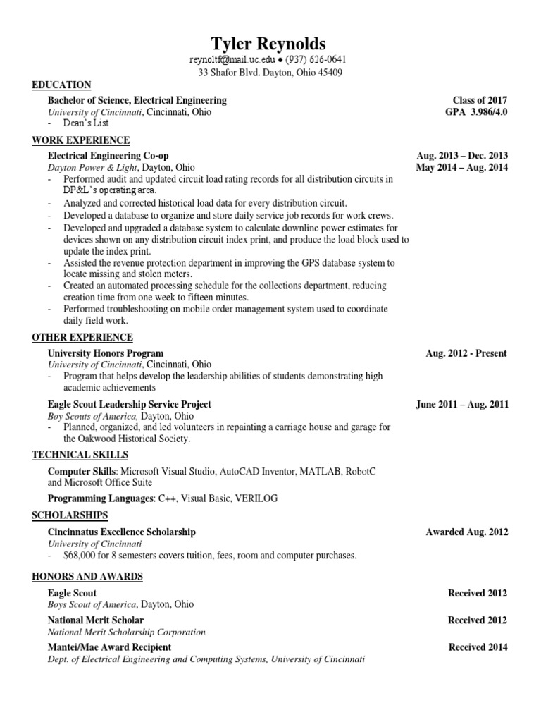 Electrical Engineer Resume Summary | PDF
