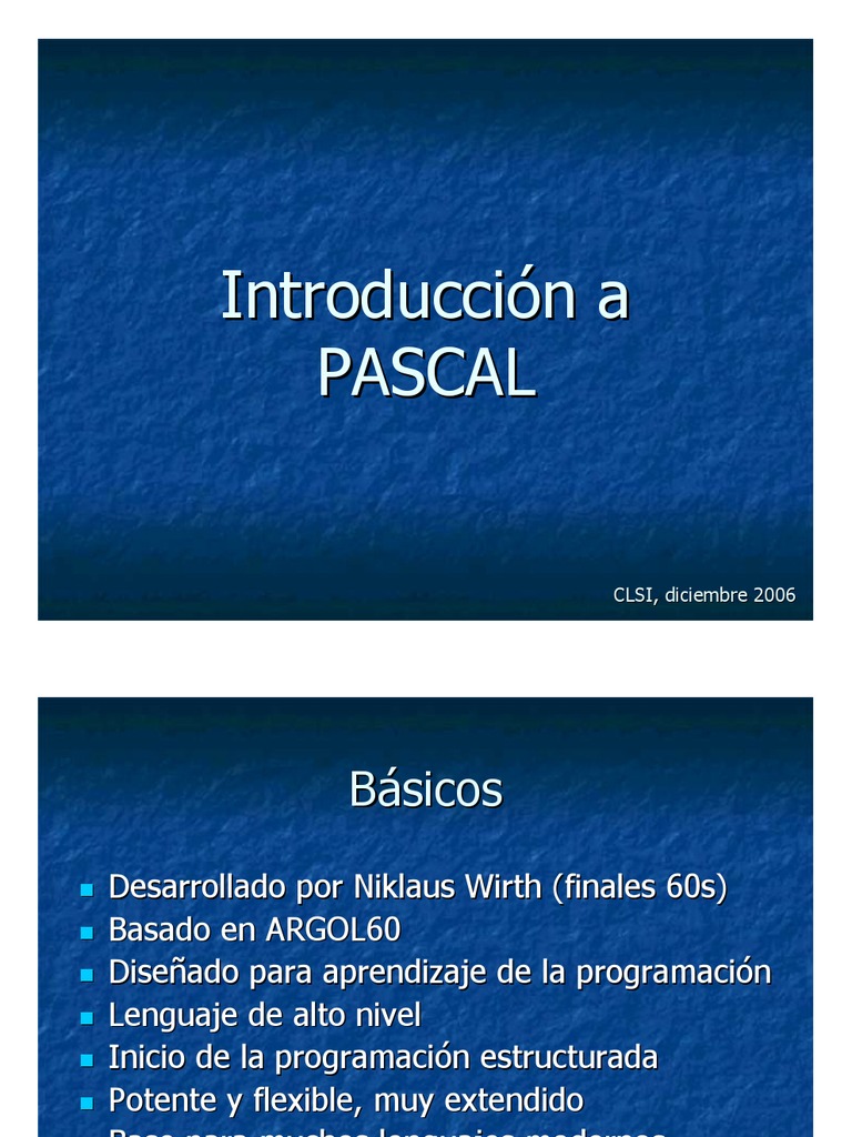 Introducción A PASCAL | PDF | Estructura de datos de matriz | Ciencias ...