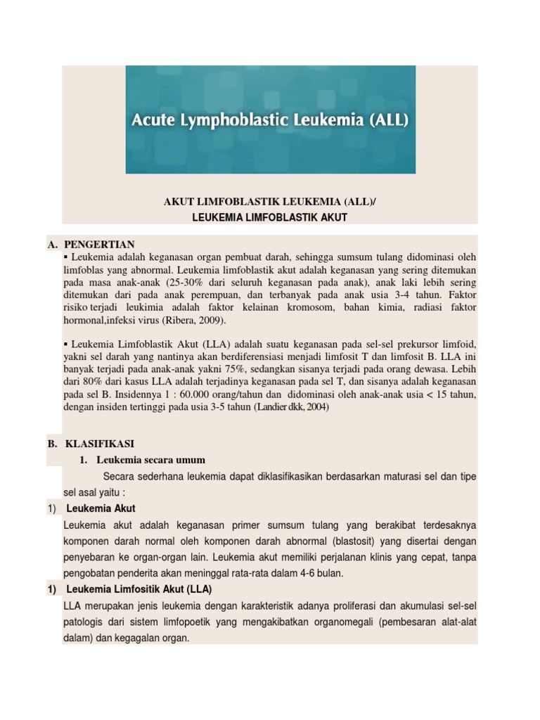 Akut Limfoblastik Leukemia | PDF