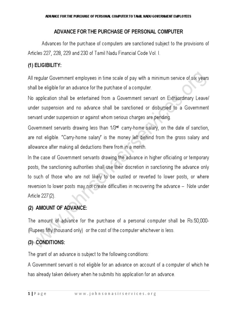 TN Computer Advance | PDF | Interest | Loans