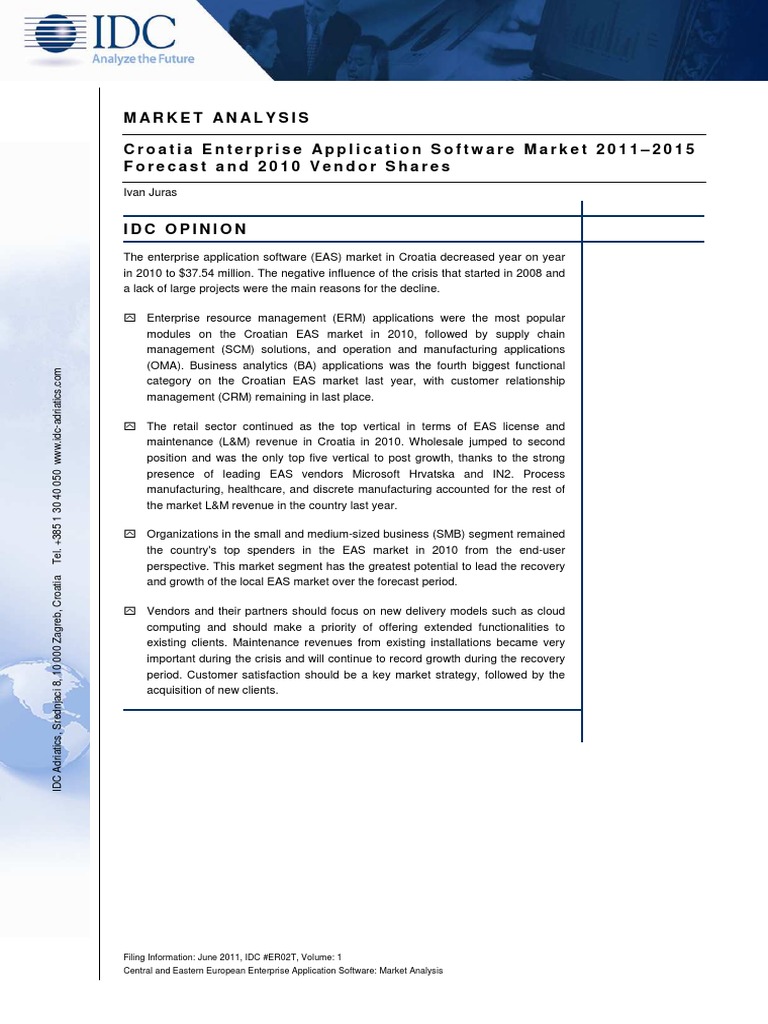 Croatia Enterprise Application Software Market 2011-2015 Forecast and ...
