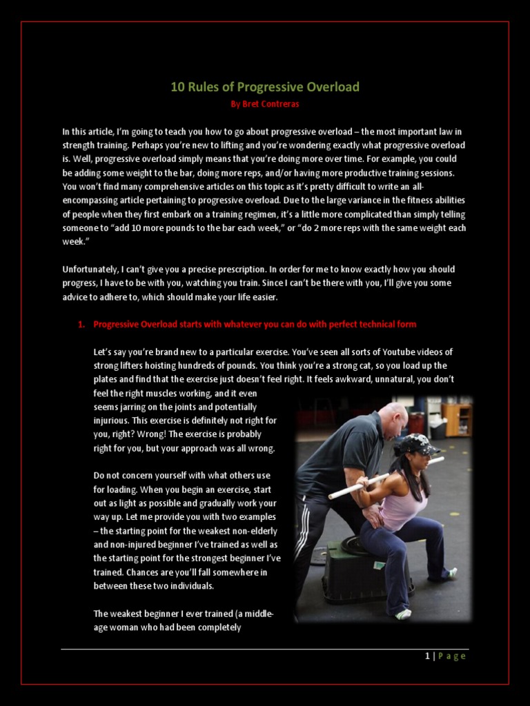 10 Rules of Progressive Overload | PDF | Strength Training | Weight ...