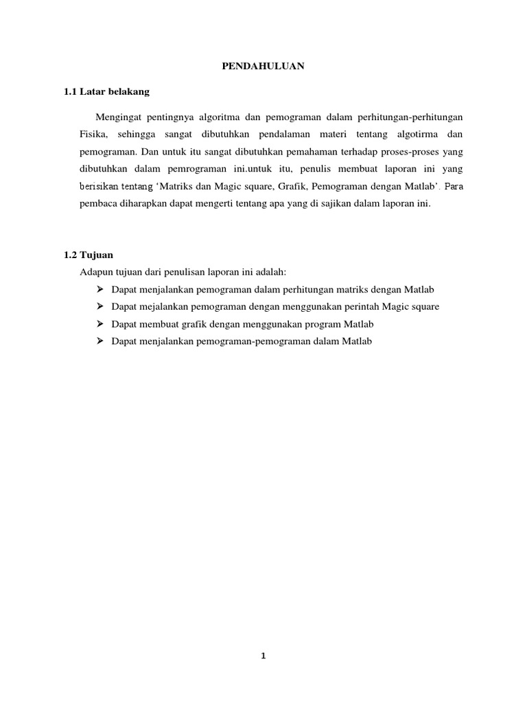 Laporan Matlab | PDF