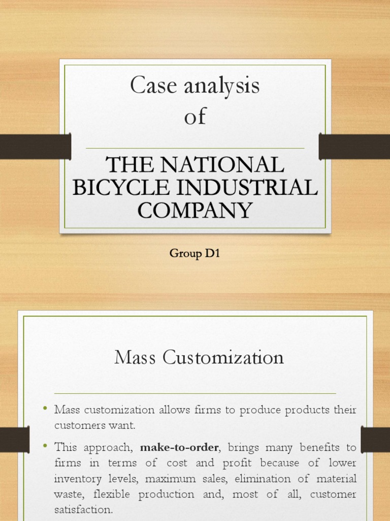 OPM National Bicycle Company D1 Section 1 | PDF | Strategic Management ...