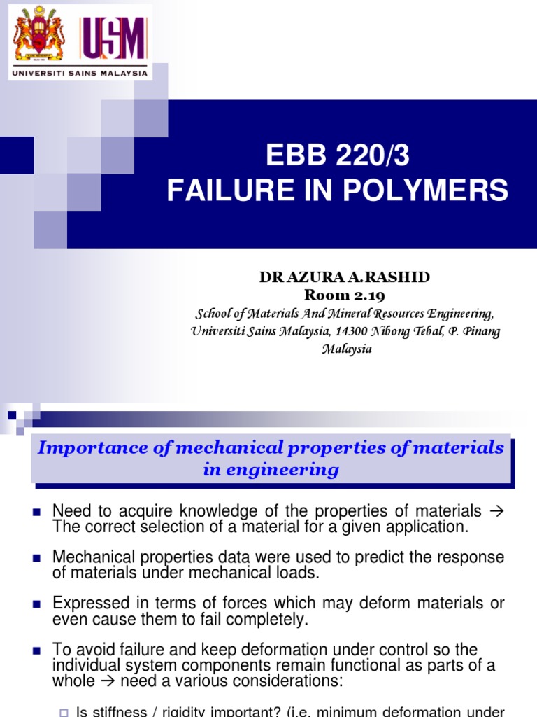 4. Polymer Failure | Fracture | Deformation (Engineering)