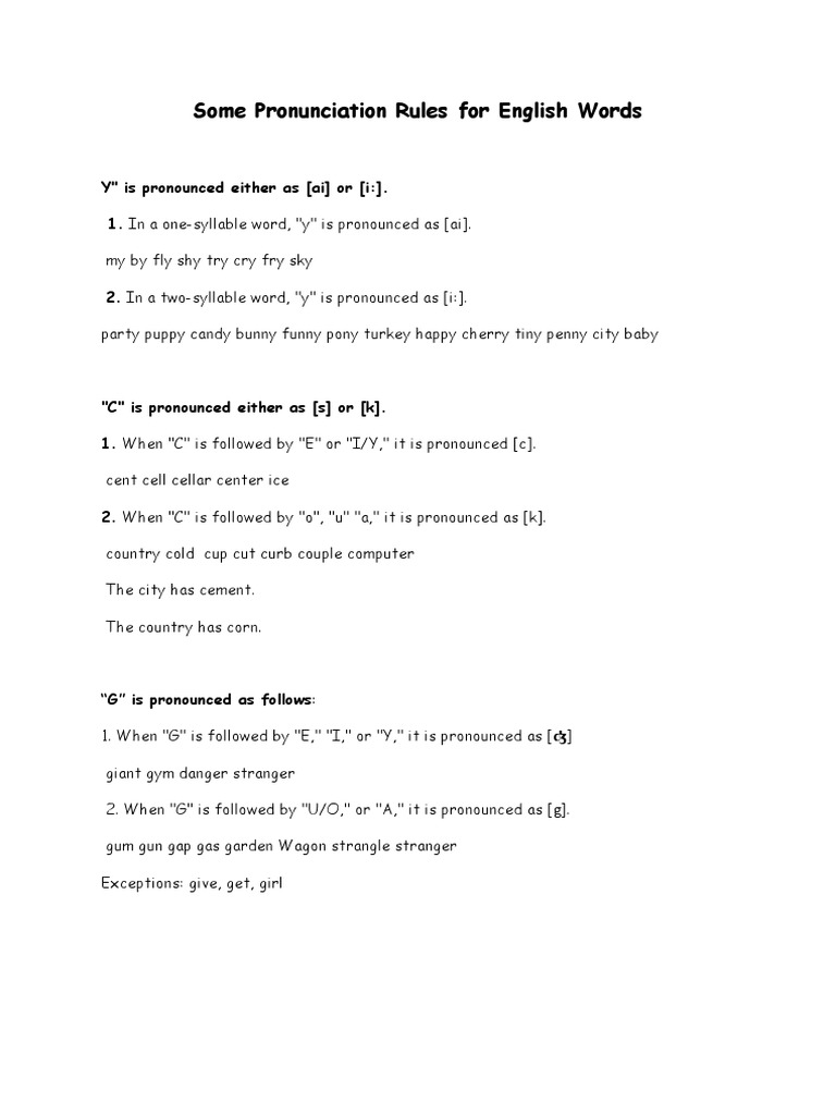 English Pronunciation Rules Overview | PDF | Phonetics | Semiotics
