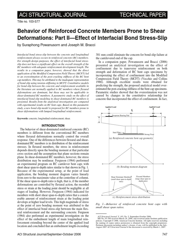 ACI STRUCTURAL JOURNAL Behavior of Reinforced Concrete Members Prone To ...