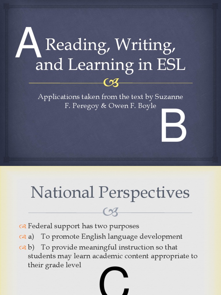 Reading Writing and Learning in Esl | PDF | Language Acquisition ...