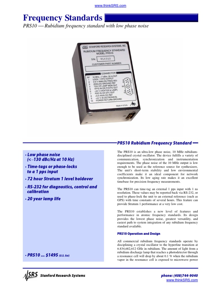PRS10 C | PDF | Hertz | Electrical Engineering