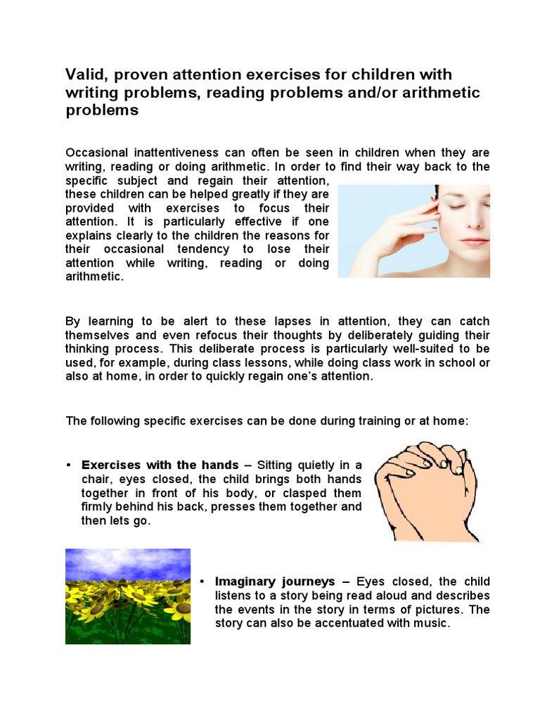 Attention Exercises | PDF