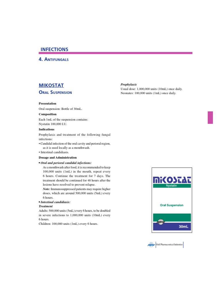 Mikostat Oral Suspension | PDF