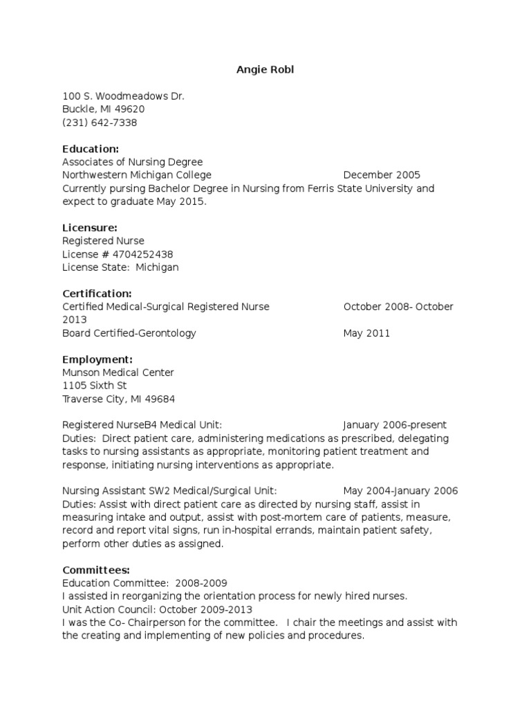 Angie Robl Resume | PDF | Self-Improvement