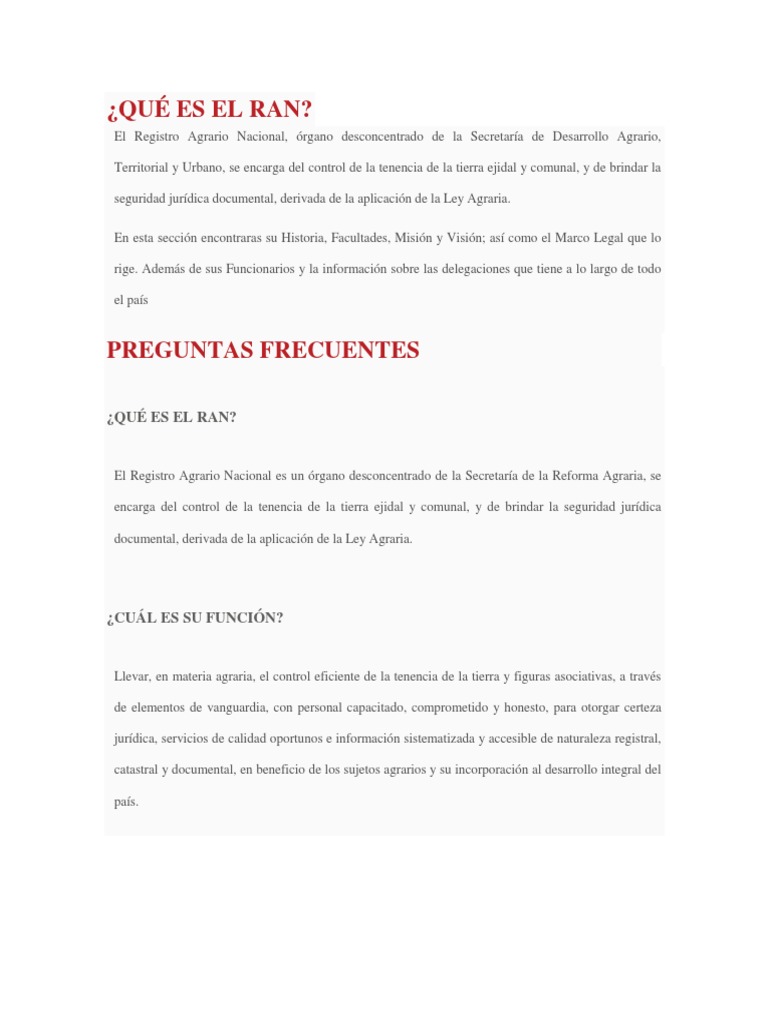 Qué Es El Ran | PDF | Gobierno | Science