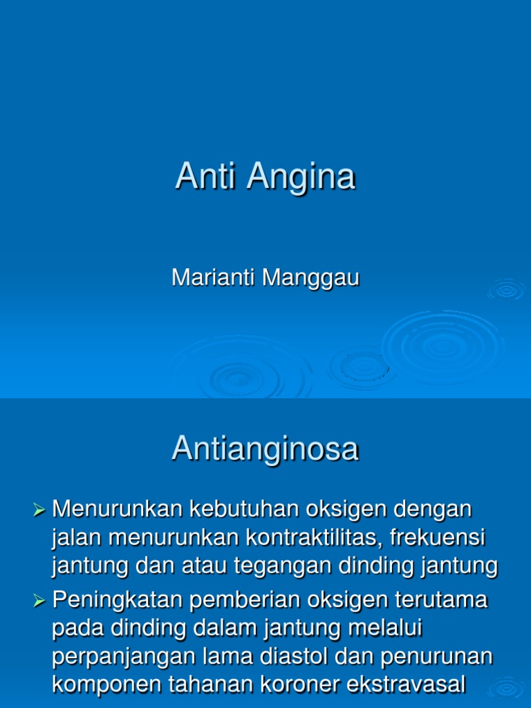 Anti Angina | PDF