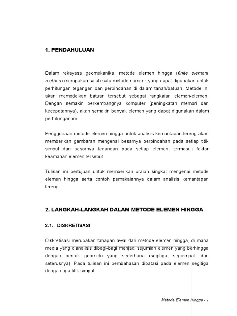 Metode Elemen Hingga | PDF