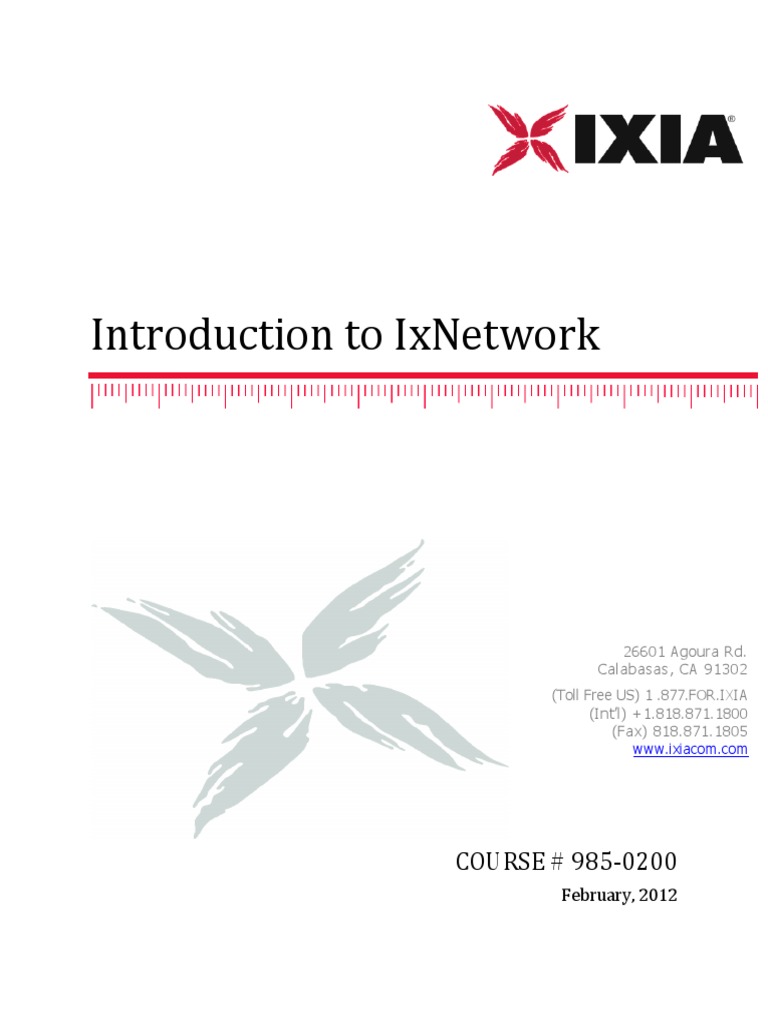 Intro To IxNetwork Feb 2012 | PDF | Routing | Ip Address