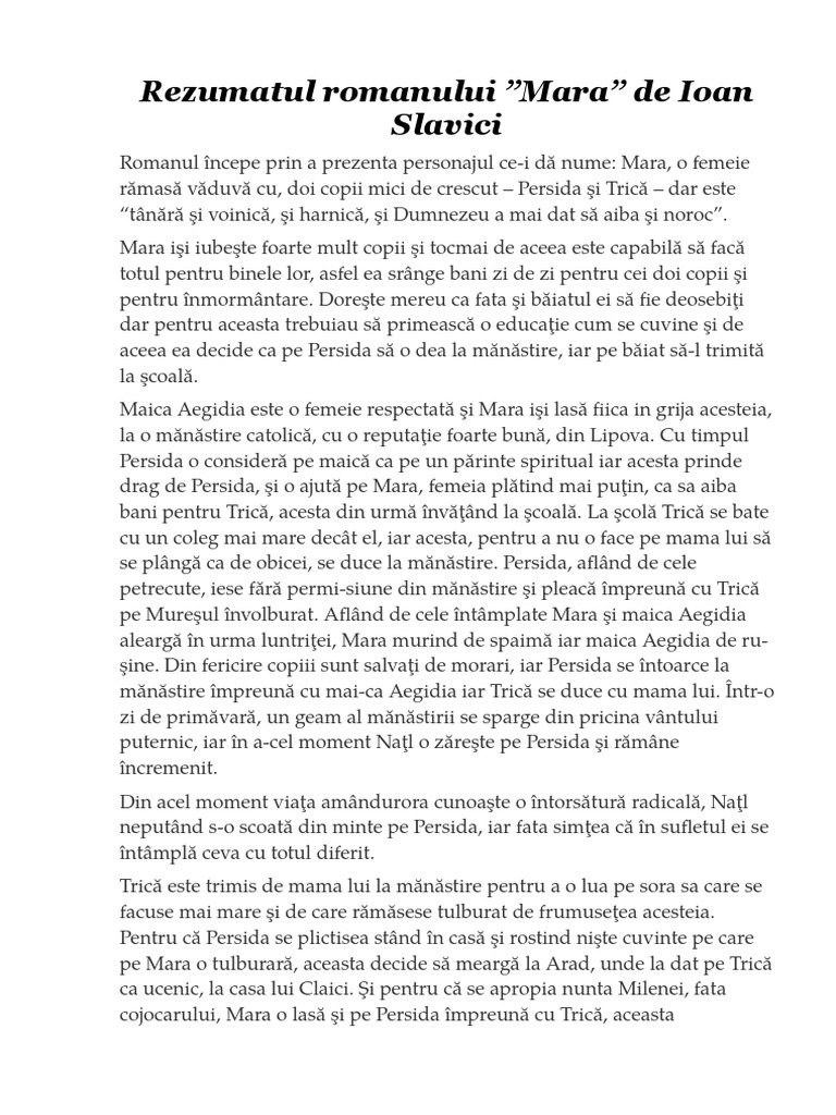 Rezumat Mara