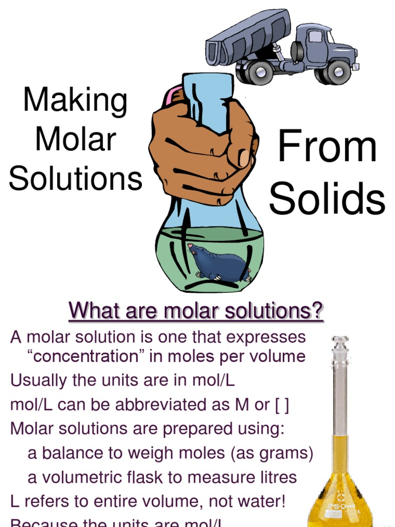 Molar Solutions for Chemistry Students | PDF | Cooking, Food & Wine | Art