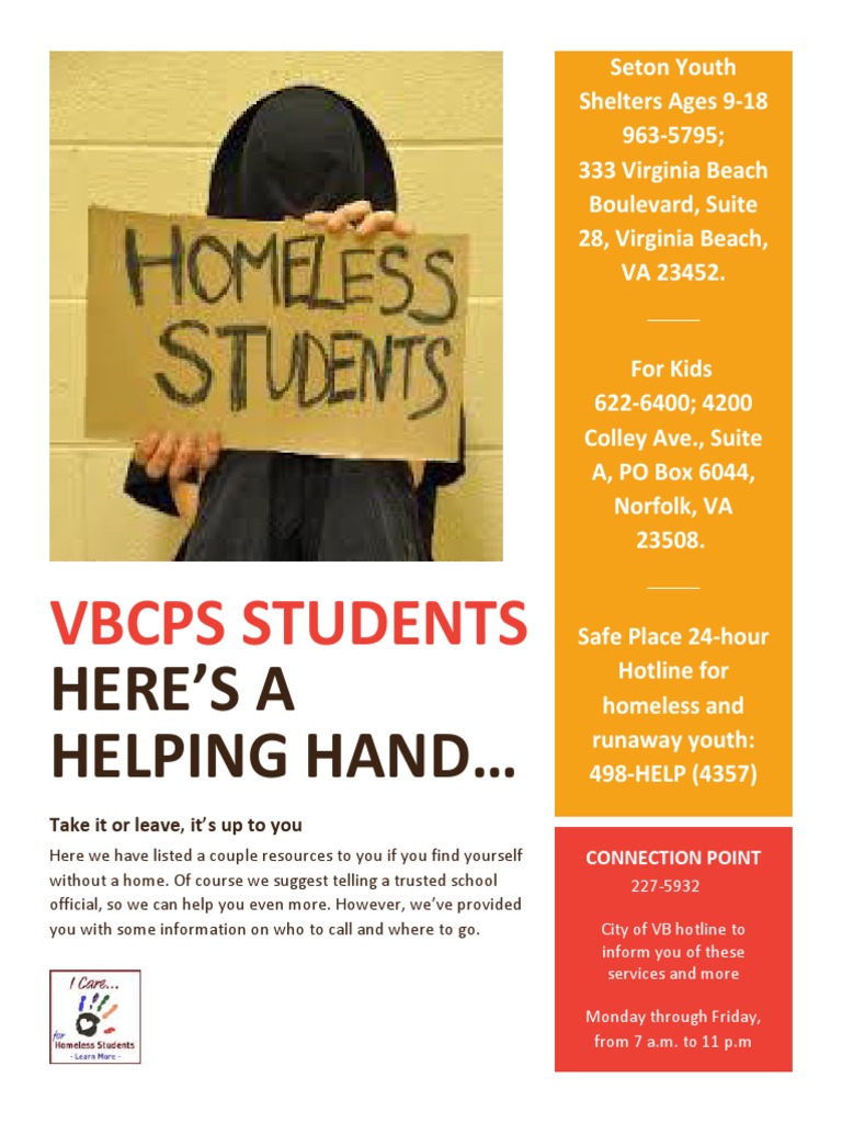 Homeless Resources for VBCPS Students | PDF