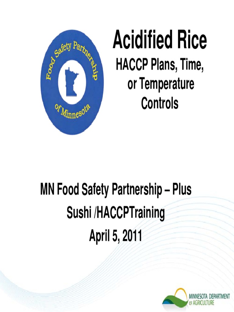 411 Acid Rice | PDF | Ph | Hazard Analysis And Critical Control Points