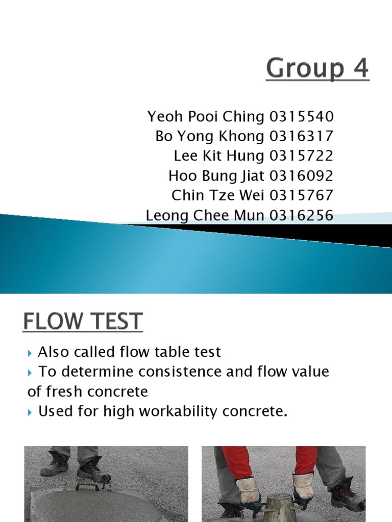 Concrete Flow Test | PDF | Concrete | Civil Engineering
