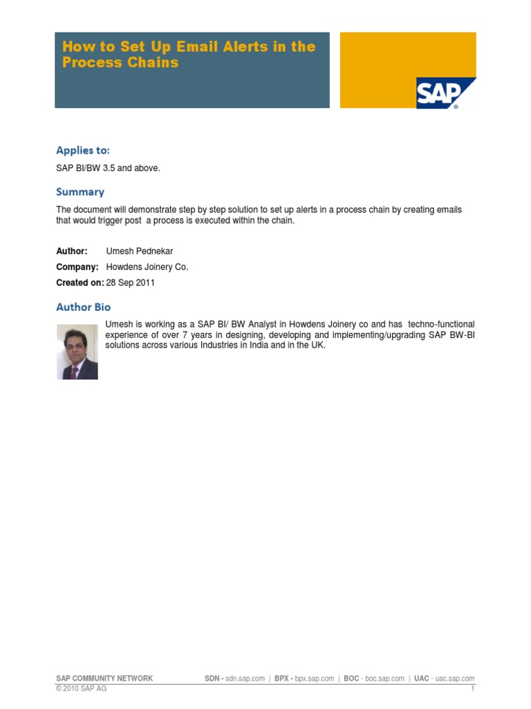 How To Set Up Email Alerts in The Process Chains | PDF | Email | Software