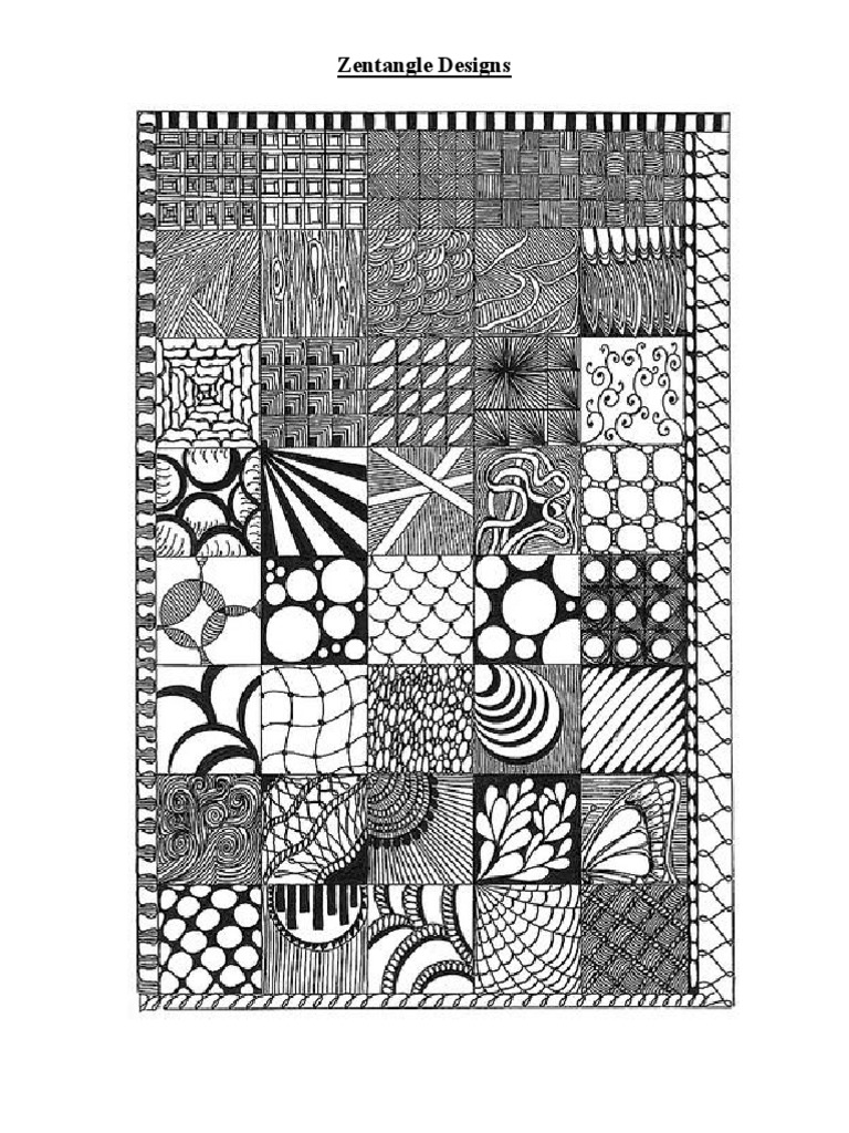 Free Step-by-Step Zentangle Patterns | PDF