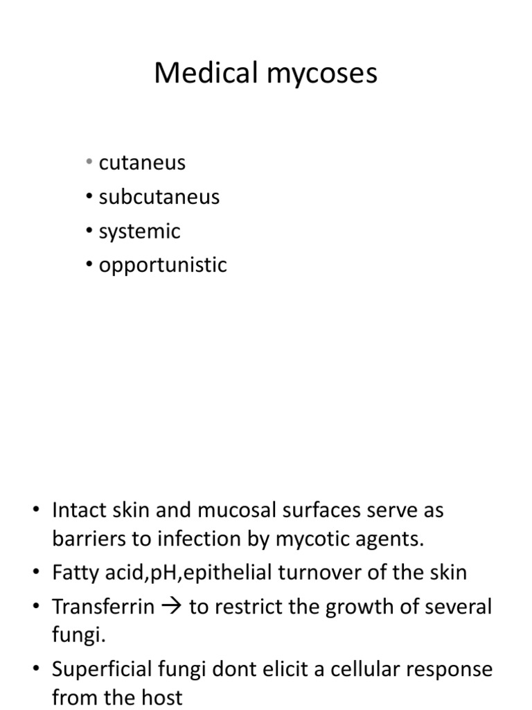 Medical Mycoses Superficial | PDF