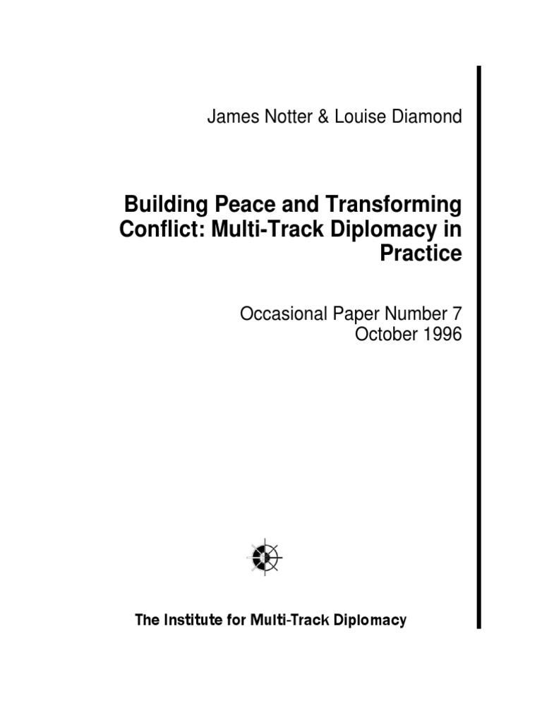 Multitrack Diplomacy | PDF | Peacebuilding | Conflict Resolution