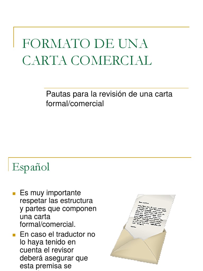Formato de Una Carta Comercial | PDF