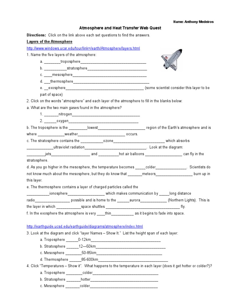 Atmosphere Layers and Heat Transfer | PDF | Atmosphere Of Earth | Heat ...