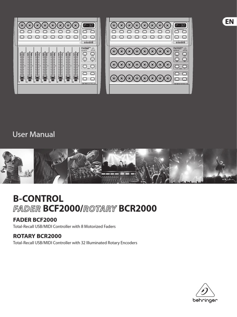 BCF2000 and BCR2000 Manual - English | PDF | Synthesizer | Usb