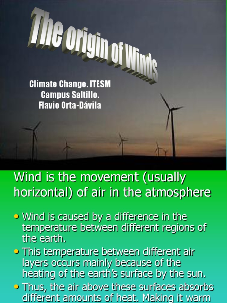1-The Origin of Winds | PDF | Atmospheric Circulation | Wound