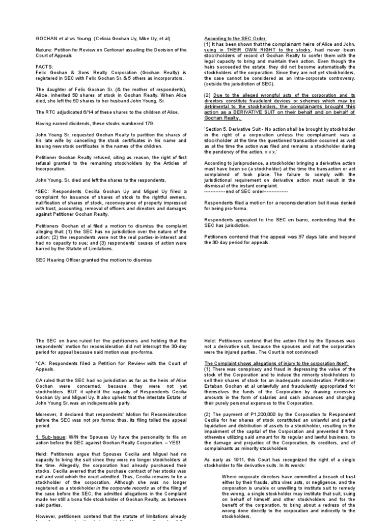 Go Chan Vs Young | PDF | Lawsuit | Complaint