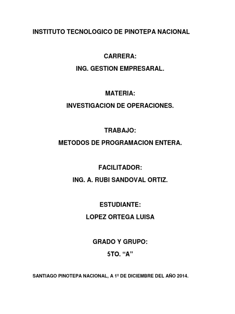 Programacion Binaria PDF | PDF | Programación lineal | Matriz (Matemáticas)