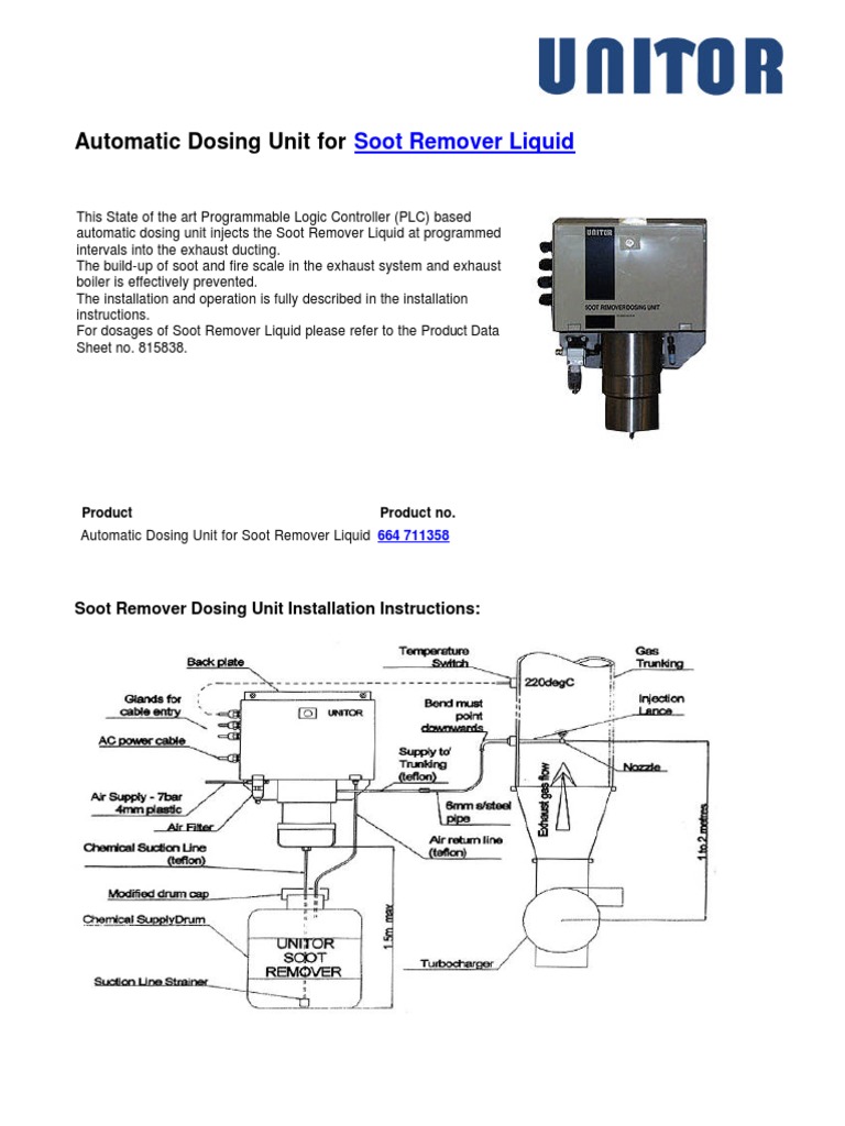 Automatic Dosing Unit for Soot Remover | PDF | Home & Garden | Computers